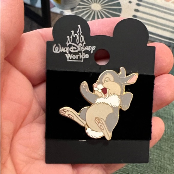 Disney | Jewelry | Vtg Disney Enamel Pin Bambi Movie Thumper Laughing ...